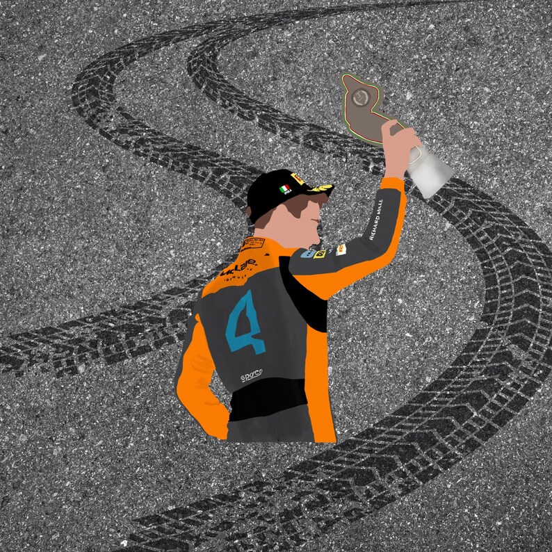 Lando Norris Imola Digital Design SVG Vector PNG - Etsy