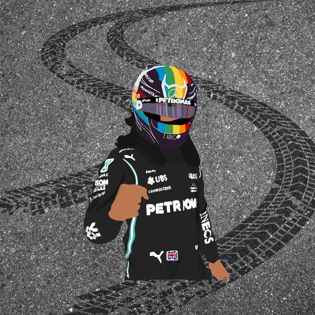 Lewis Hamilton Qatar Digital Design SVG Vector PNG - Etsy