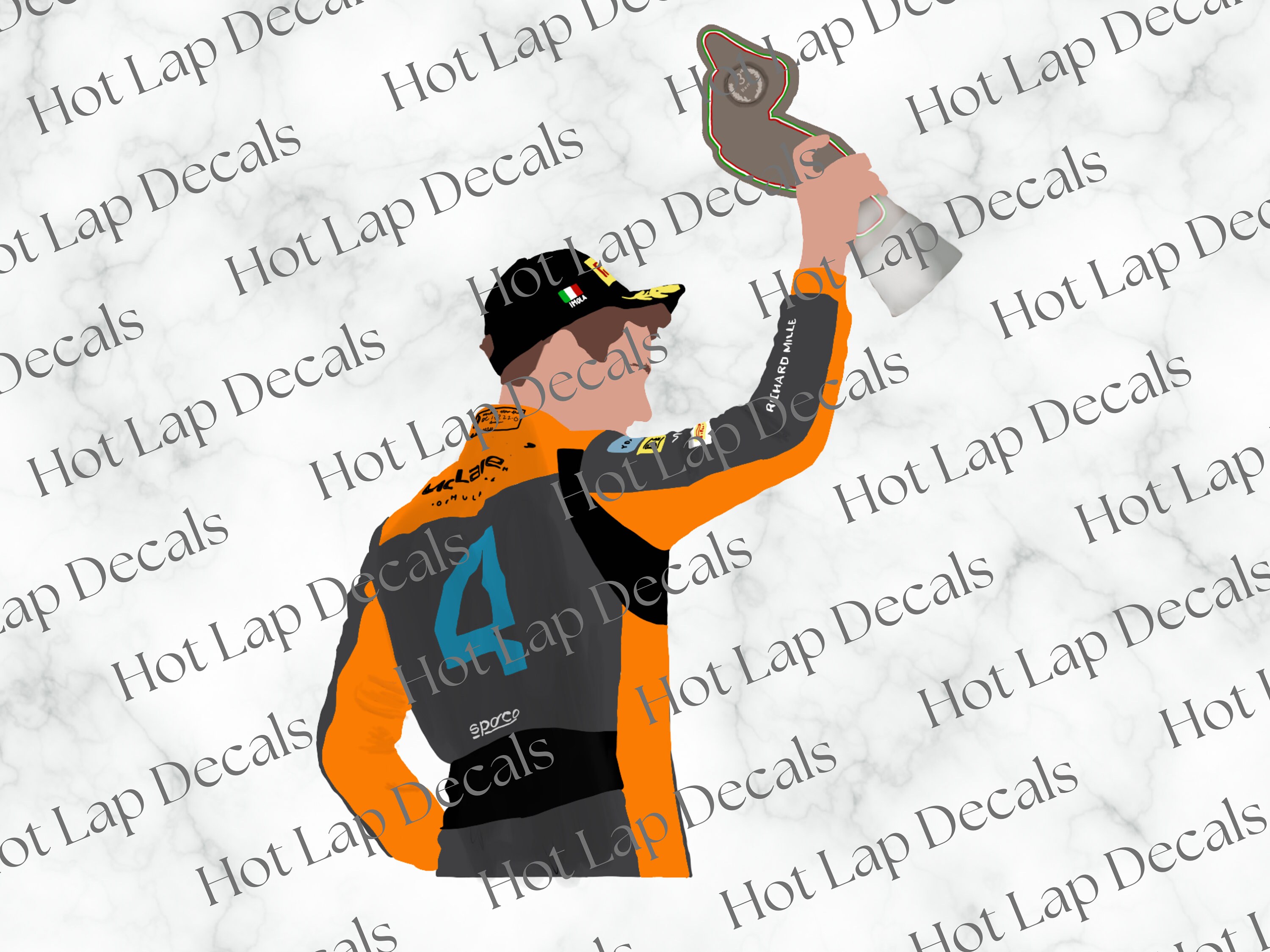 Lando Norris Imola Digital Design SVG Vector PNG - Etsy