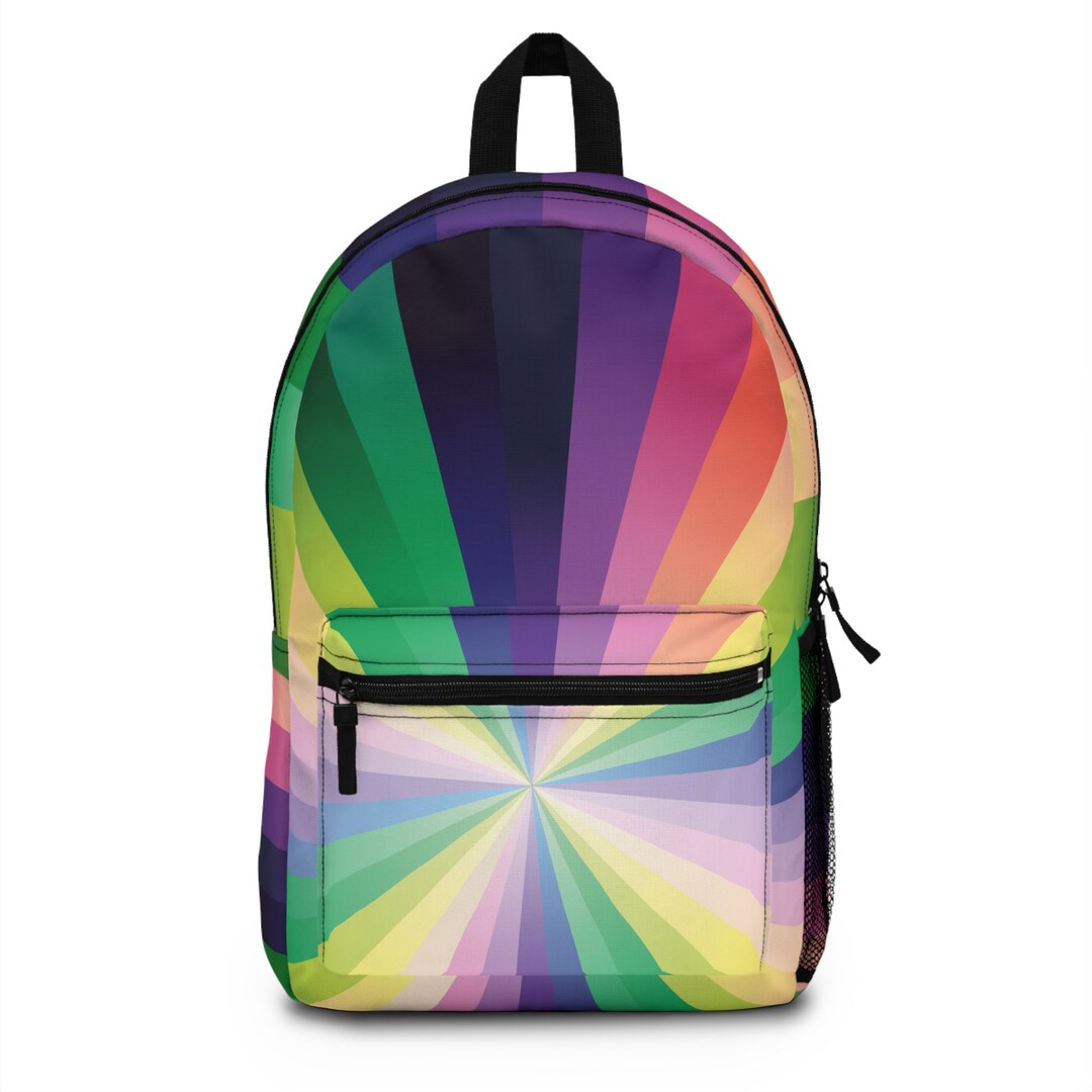 Mental Colors Backpack by Kleschbunt Bold, Geometric Design With Colorful Rainbow Radial ...