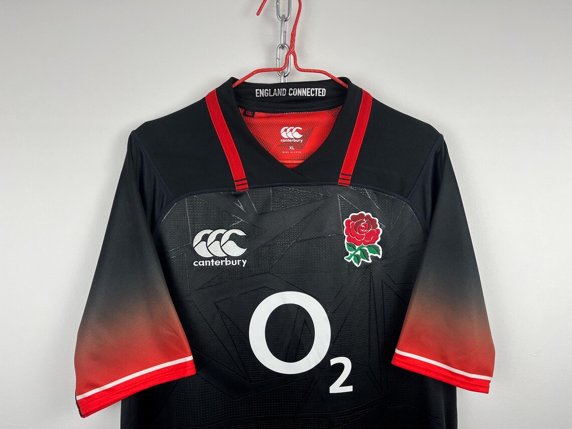 Canterbury Vinrage Black England O2 Rugby Jersey Shirt Taille Homme XL ...