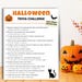 Halloween Trivia Game, Printable Halloween Trivia Quiz for Kids and ...