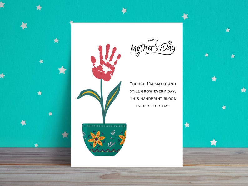 Mother's Day Handprint Poem Art: DIY Craft Activity (digital Download ...