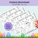 Easter Activity Placemat: Printable Coloring Page, Kids Games (PDF) - Etsy