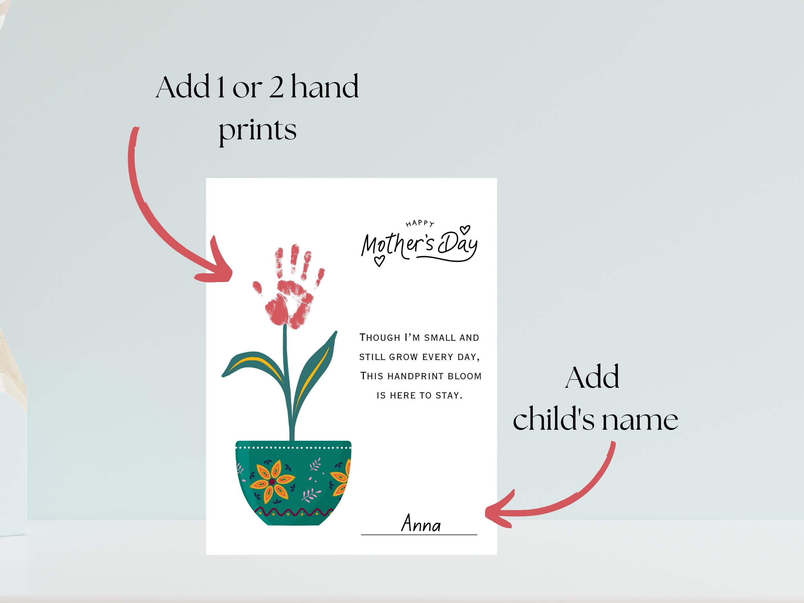 Mother's Day Handprint Poem Art: DIY Craft Activity (digital Download ...