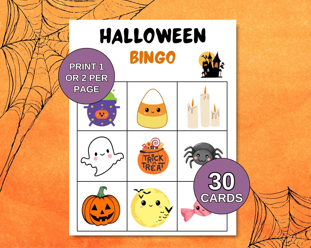 Halloween Bingo for Kids, Preschool Kids Halloween Bingo, Kindergarten ...