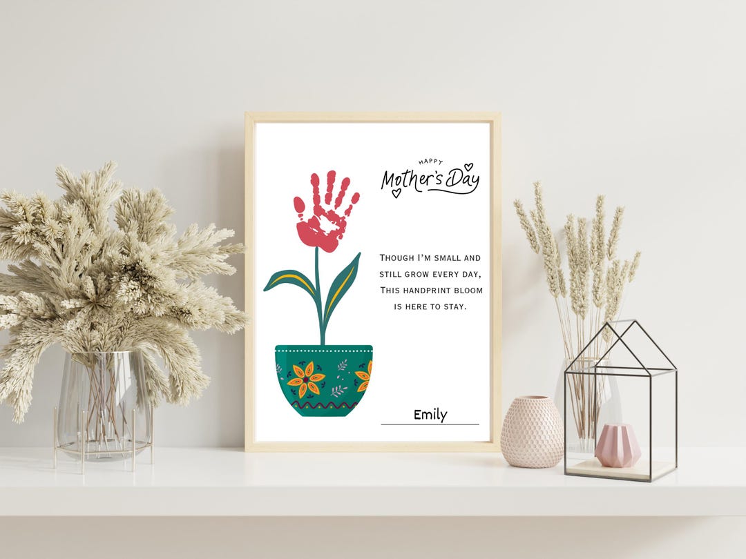 Mother's Day Handprint Art, Mother Day Activity, Mother Day Handprint ...