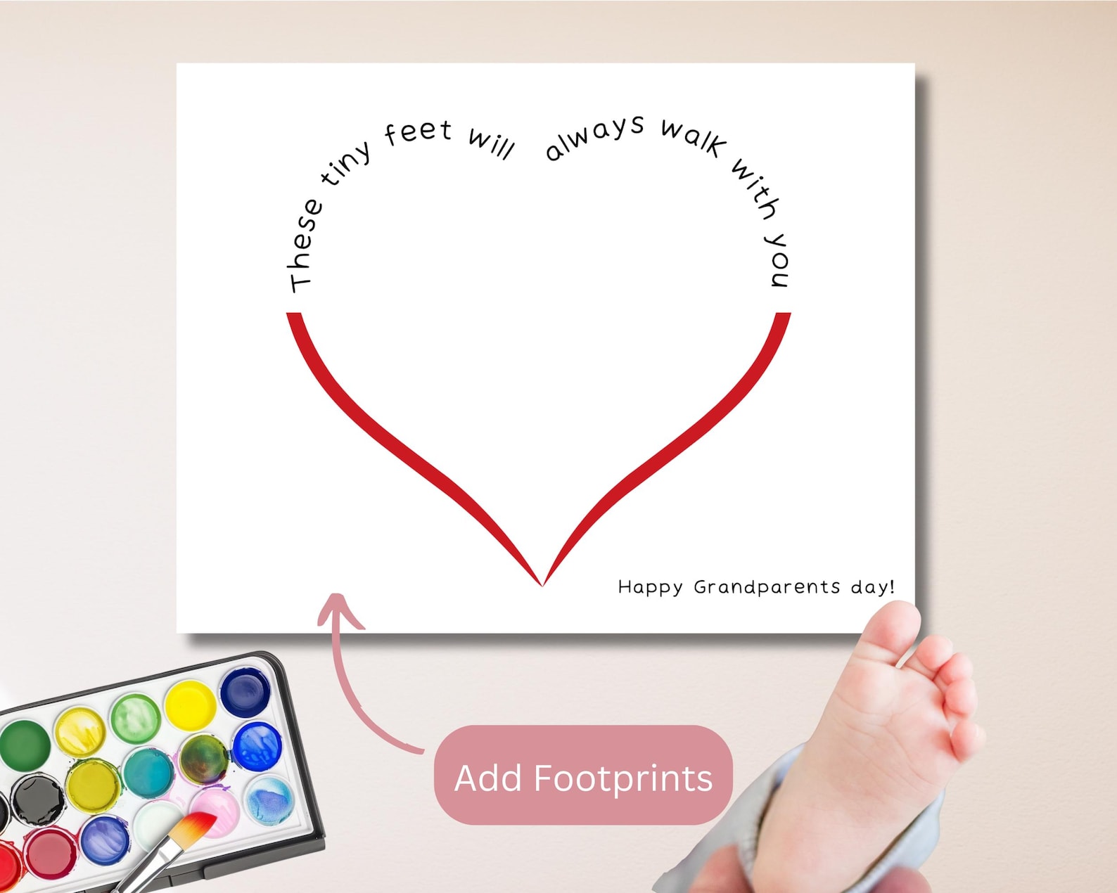 Grandparents Day Handprint Crafts for Babies, Template for Grandma and ...