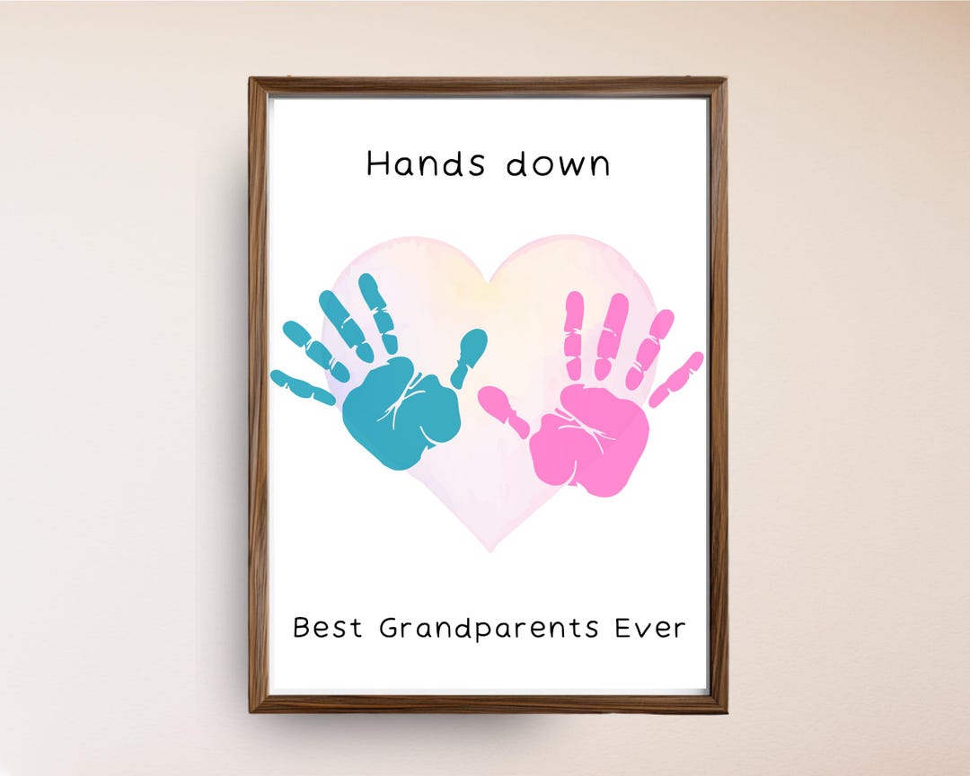 Grandparents Day Handprint Craft, Grandparents Day Art, Gift for ...