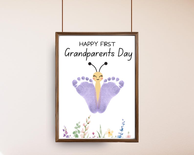 Grandparents Day Craft for Babies for Grandma and Grandpa, Tiny Feet ...