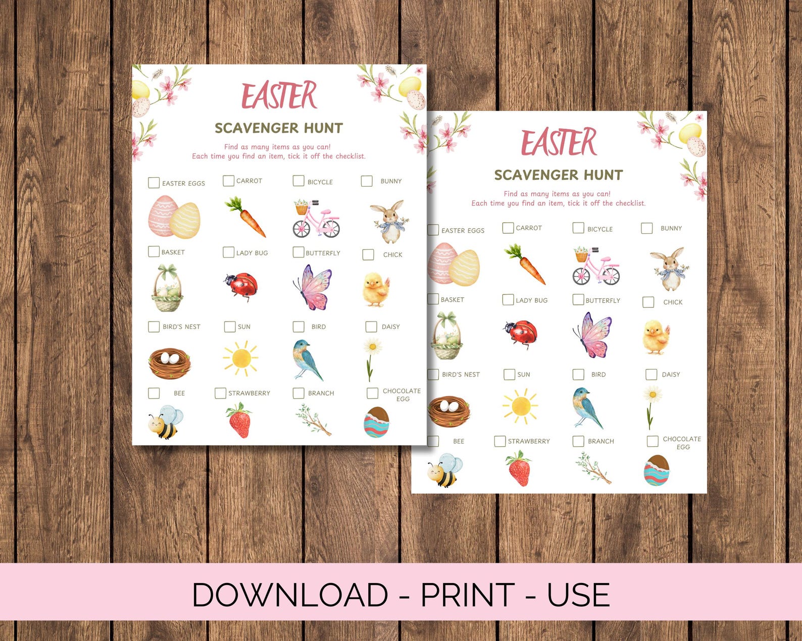 Easter Scavenger Hunt for Kids, Fun Easter Egg Hunt Activity, Easter ...