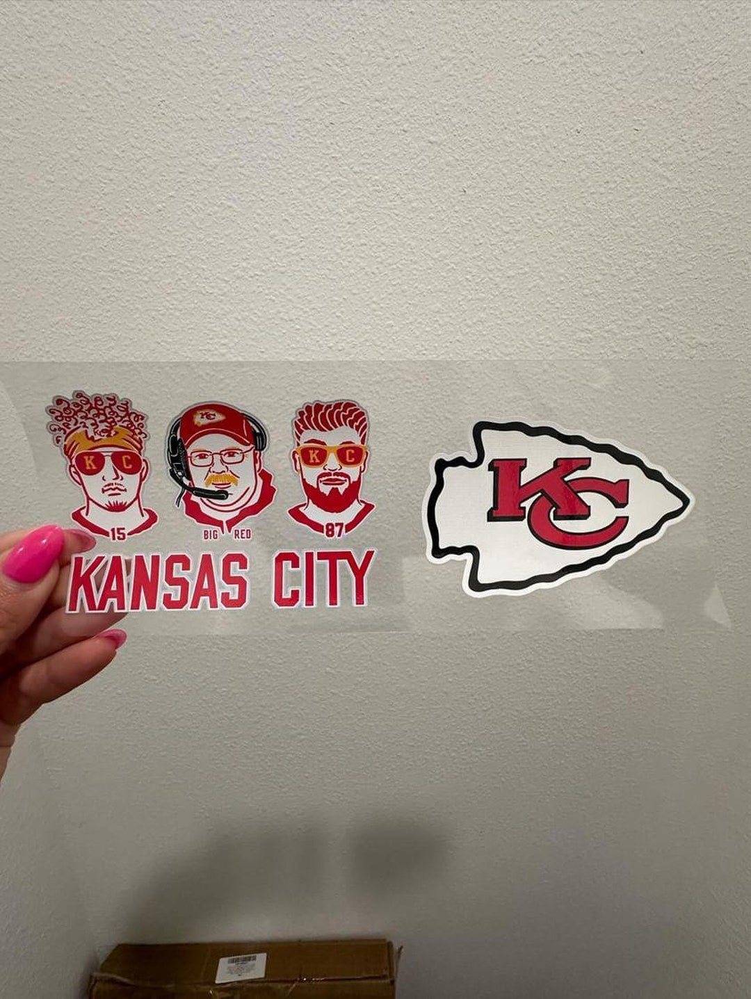 Kansas City Chiefs Big Three UV DTF Wrap Transfer 16oz No Heat Needed ...