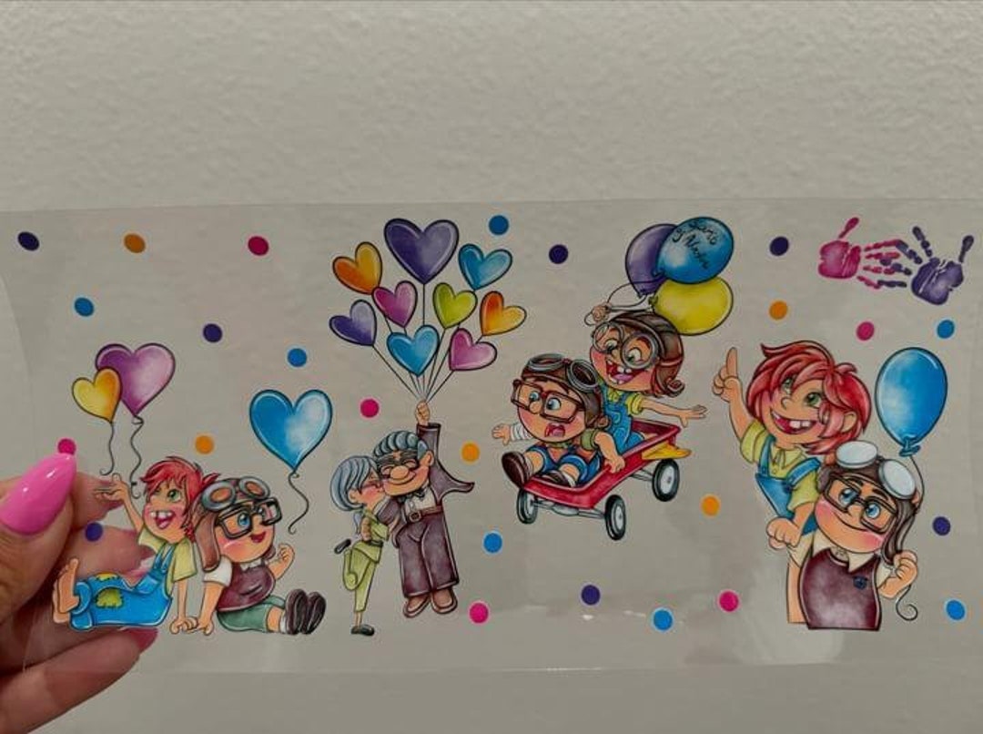 Disney up Love Story UV DTF Wrap Transfer 16oz No Heat Needed ...