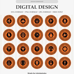 Percy Jackson Camp Half-blood Cabin Pins: SVG/PNG/JPG Files (digital ...