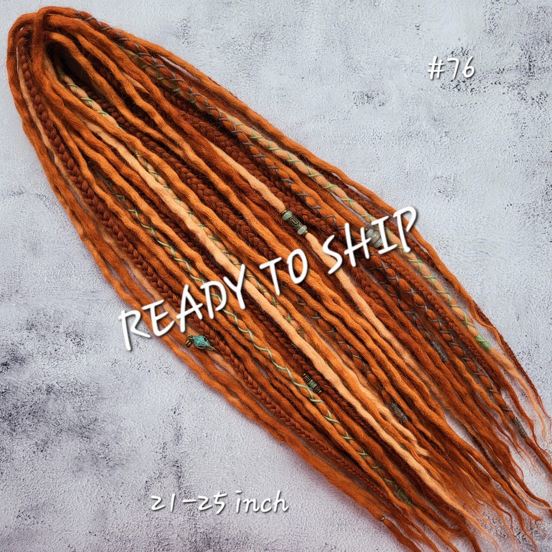 20DE Wool Dreadlocks Braid-in Extensions, Partial Set, Medium/light ...