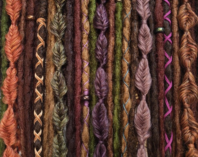 Premade autumn Leaves SE or DE Crochet Synthetic Braid in Locs ...