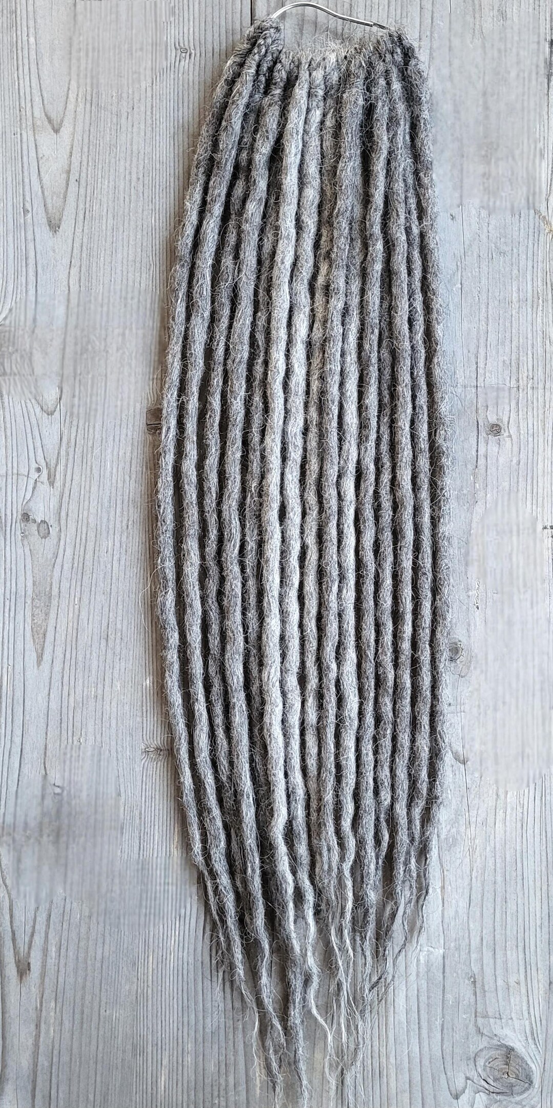 15 SE Wool Dreadlocks Dark and Light Salt-n-pepper Premade Ready to ...