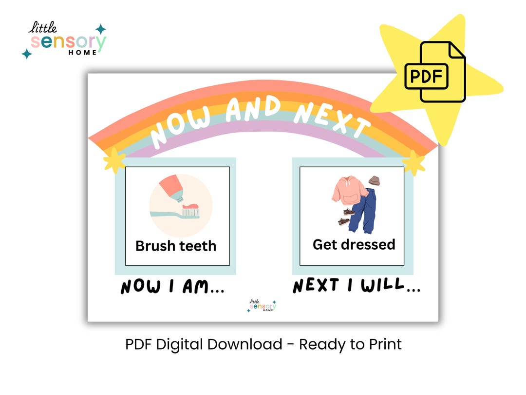 Now and Next Visual Schedule Board – Autism, ADHD, and Learning ...