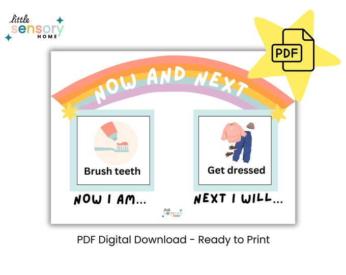 Now and Next Visual Schedule Board – Autism, ADHD, and Learning ...