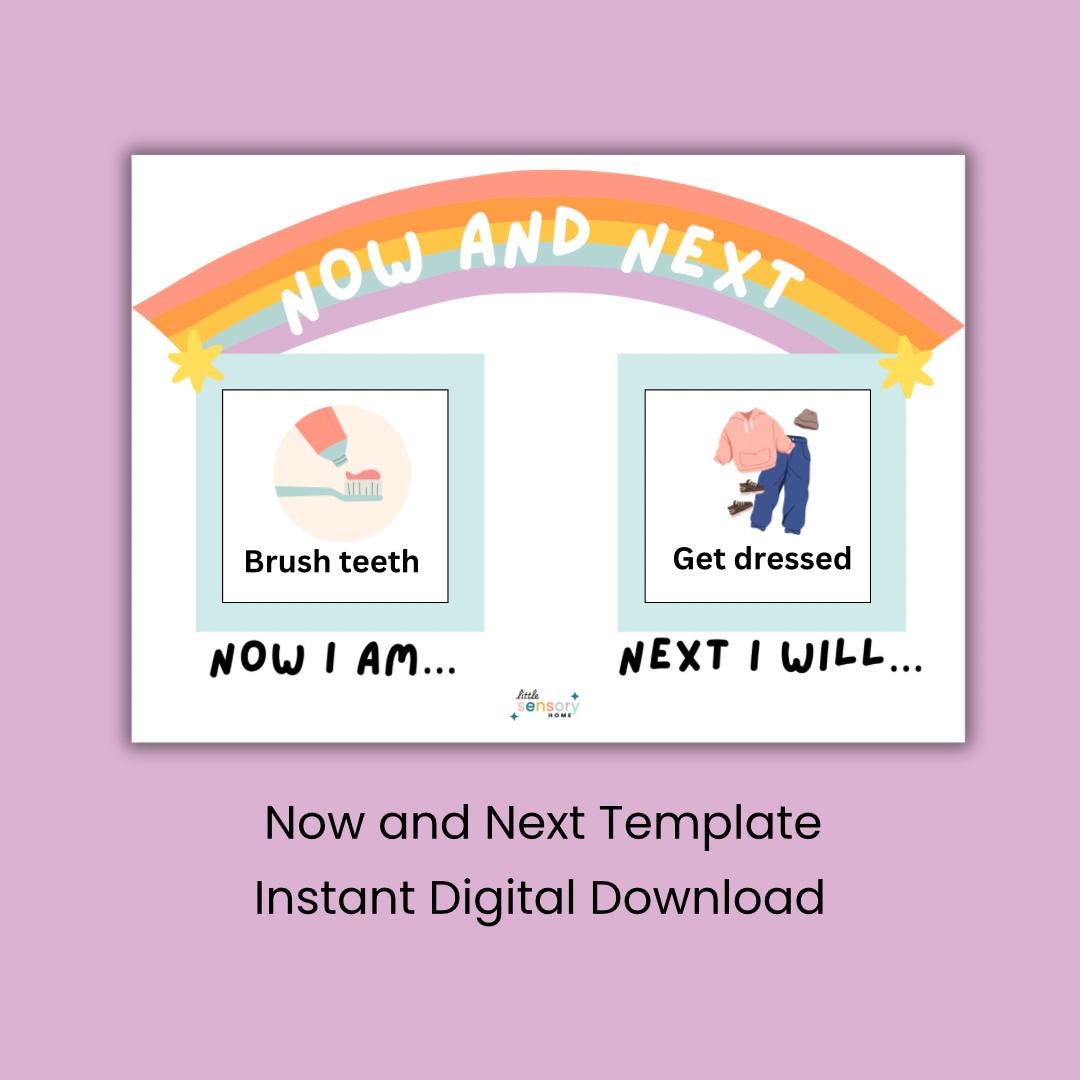 Now and Next Template Sequencing Visual Aids, Learning Difficulty ADHD ...