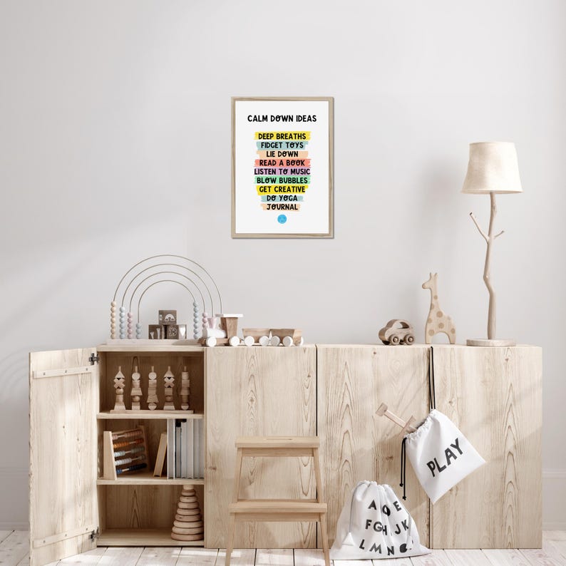 Calm Down Corner Poster – Emotional Regulation Chart for Kids, Sensory ...