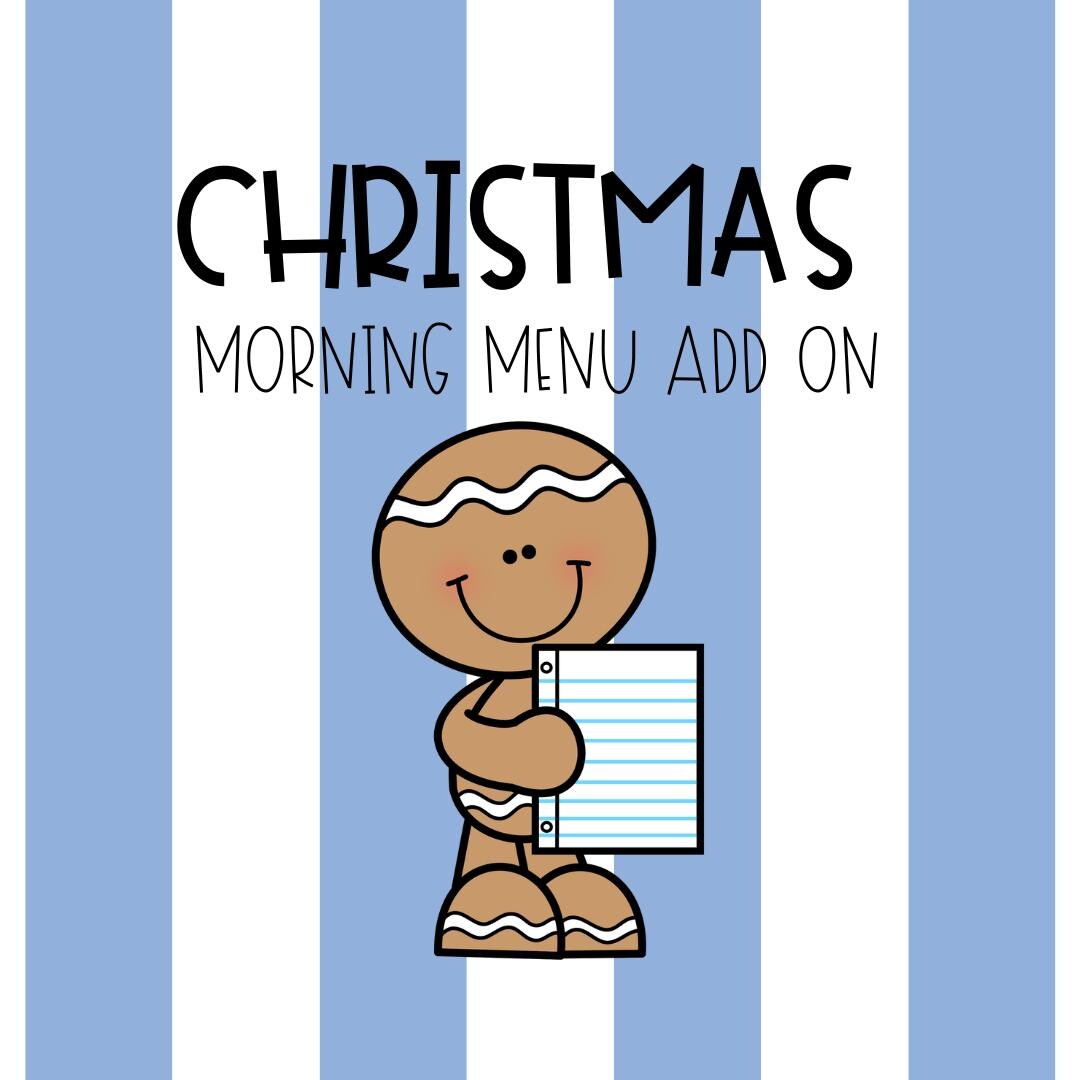 MINI Add on Christmas Morning Menu - Etsy