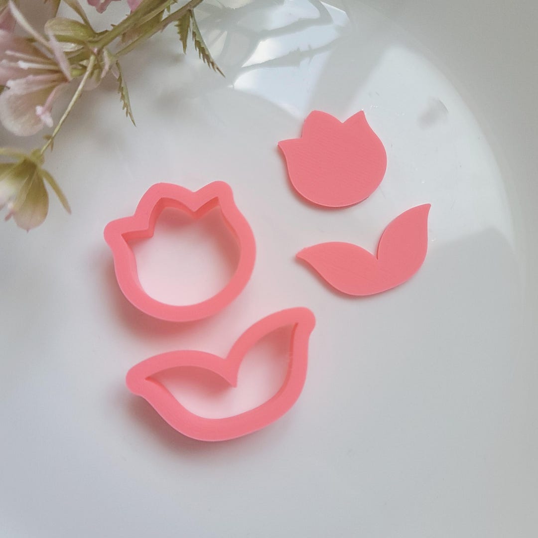 Tulip and Leaves, Polymer Clay Cutter, Multiple Sizes, Cookie Cutter - Etsy