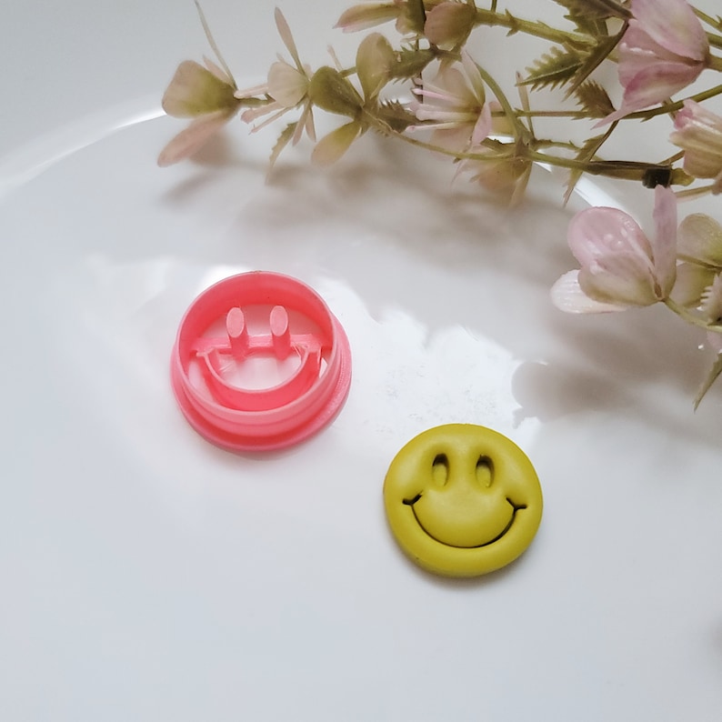 Smiley Face Polymer Clay Cutter, Multiple Sizes, Cookie Cutter ...