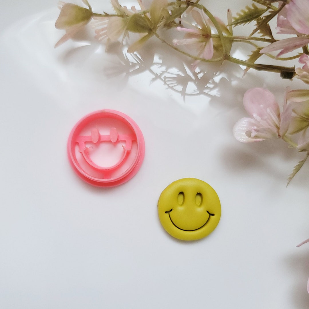 Smiley Face Polymer Clay Cutter, Multiple Sizes, Cookie Cutter ...