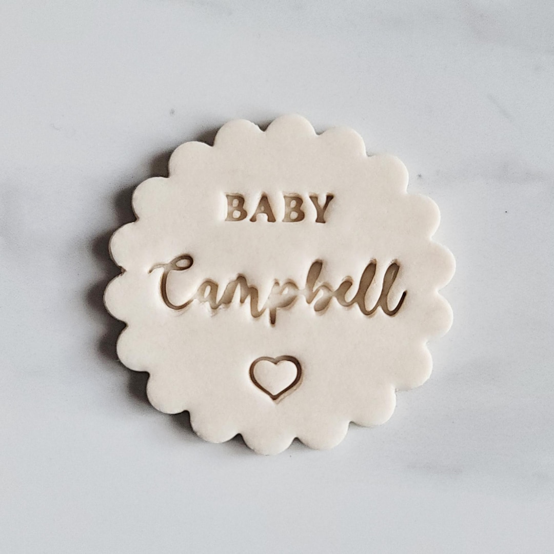 Custom Baby Name Embosser Stamp, Multiple Sizes, Cookie Cutter, Fondant ...