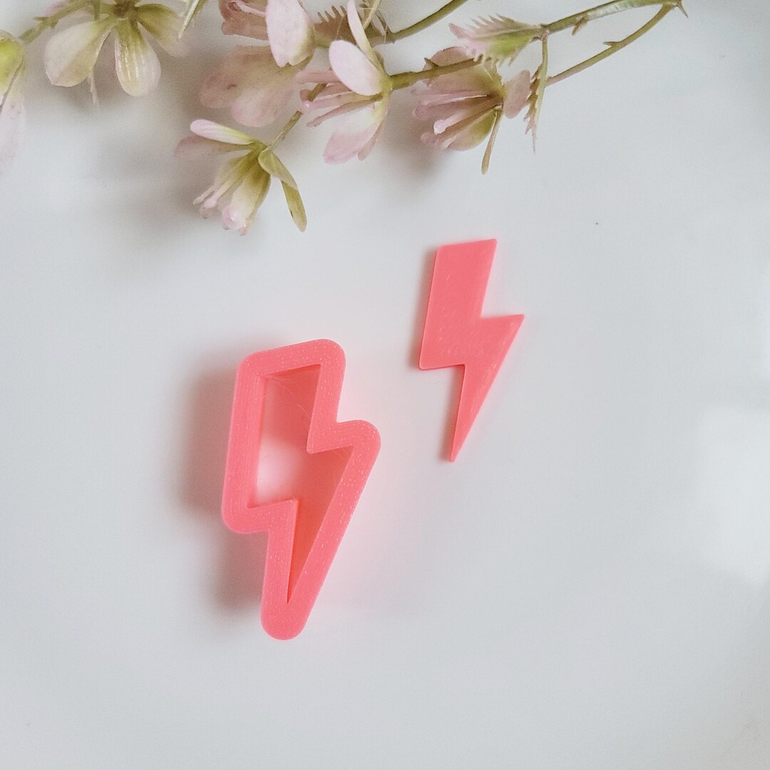 Lightning Bolt 2, Polymer Clay Cutter, Multiple Sizes, Cookie Cutter - Etsy