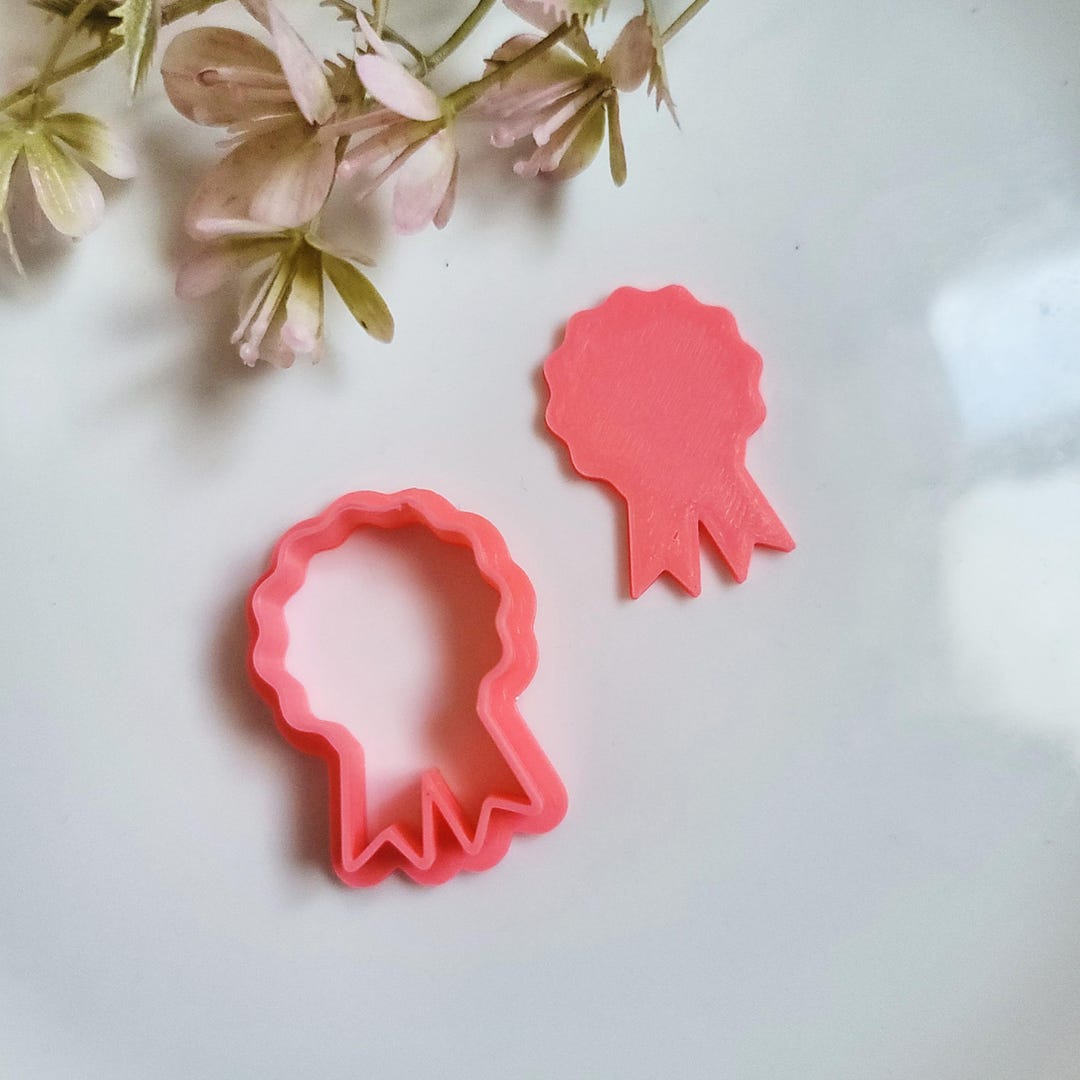Award Ribbon, Polymer Clay Cutter, Multiple Sizes, Cookie Cutter, Medal ...