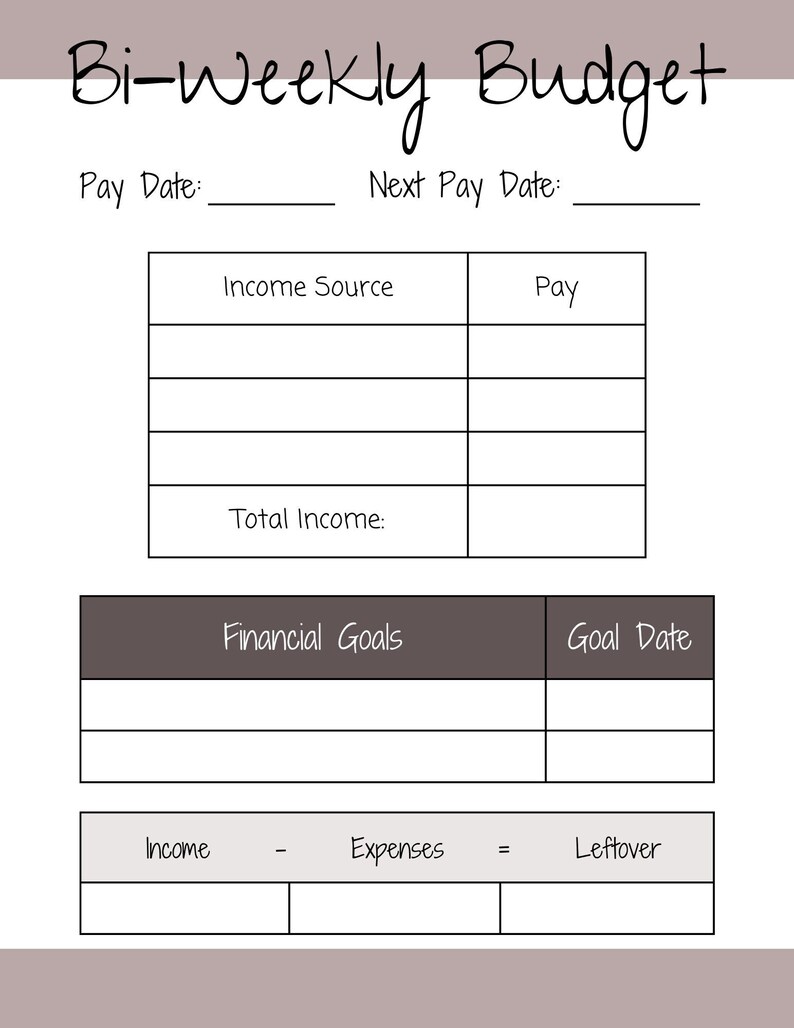 Easy Weekly Budget Planner for Beginners (undated) - Etsy