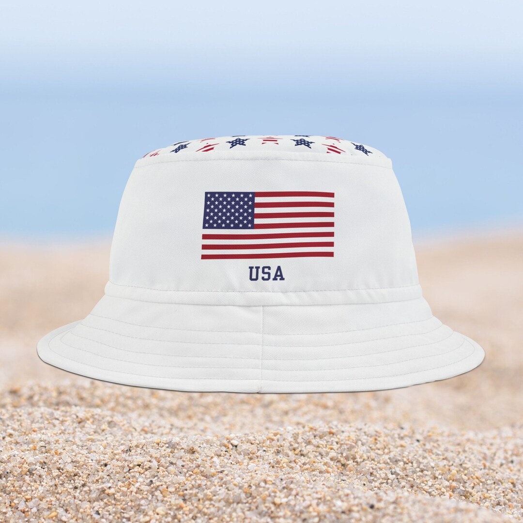 USA Bucket Hat, American Flag Bucket Hat, 4th of July USA, Patriotic ...