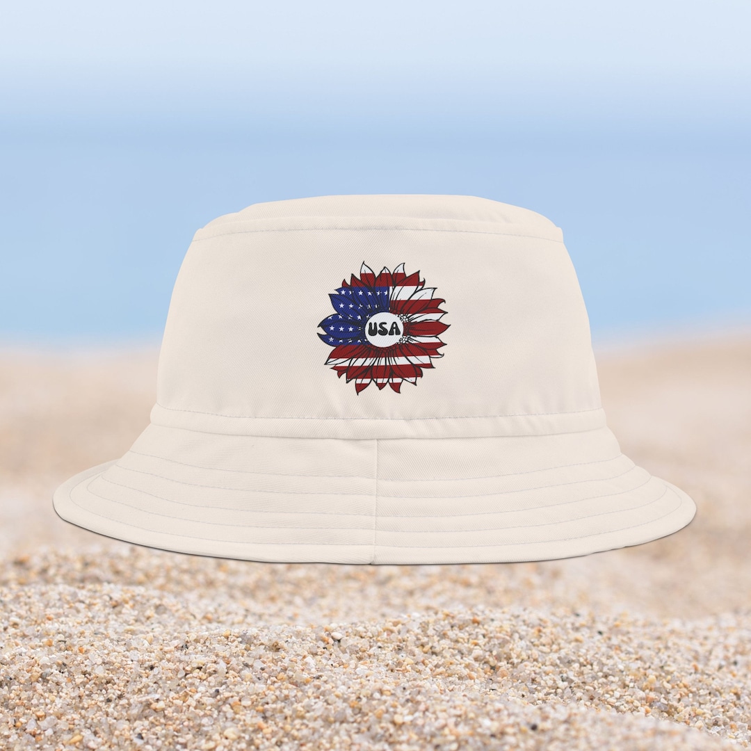 Retro USA Bucket Hat, USA Bucket Hat, American Flag Bucket Hat, 4th of ...