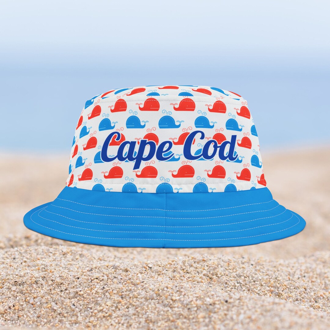 Cape Cod Whales Bucket Hat, Retro Massachusetts Bucket Hat, Whales ...