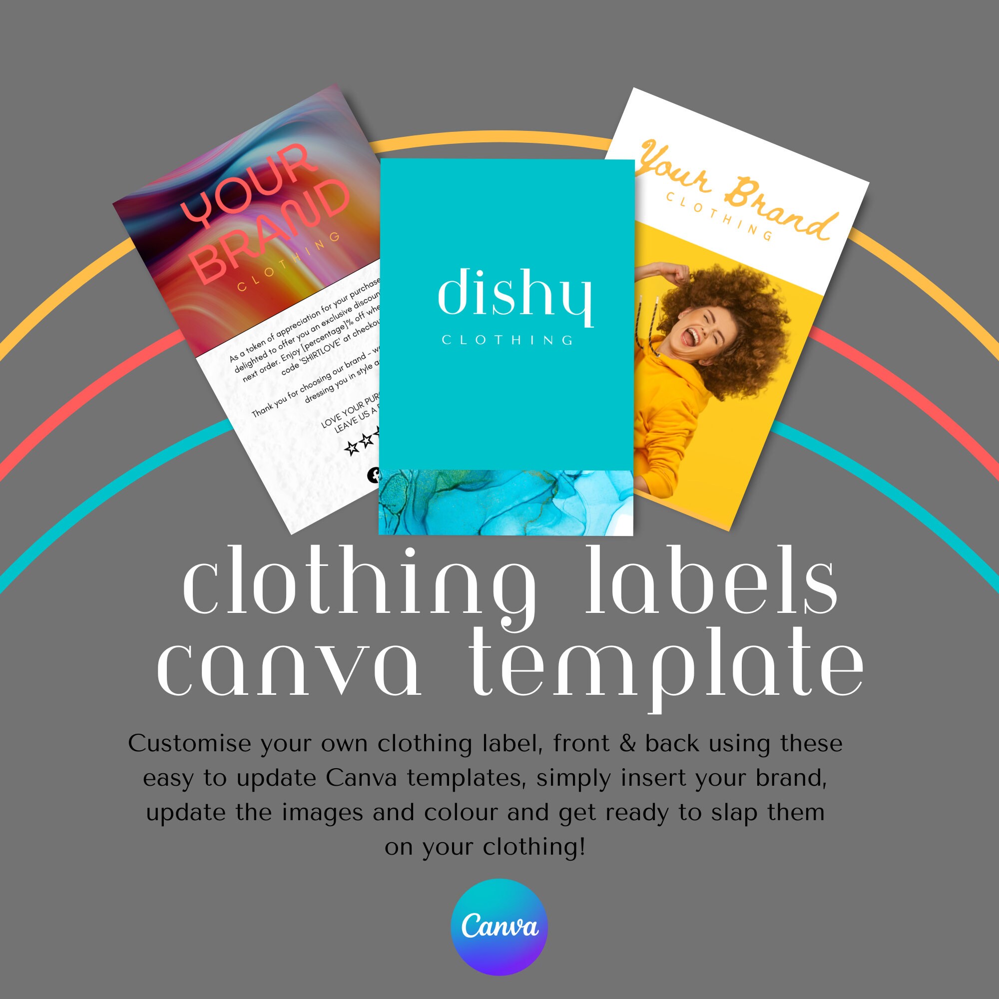 Clothing Label Canva Template, Clothing Label Template, Clothing Label ...