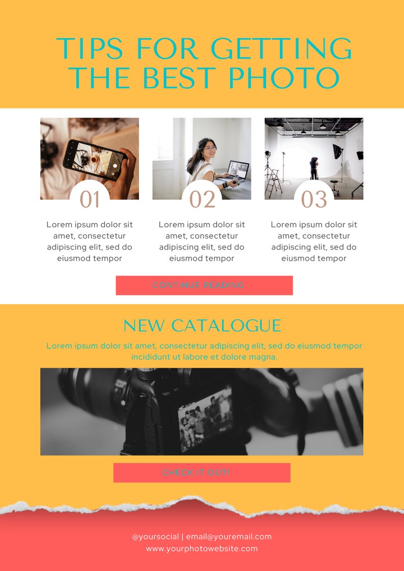 Photography Emails Editable Canva Email Templates - Etsy