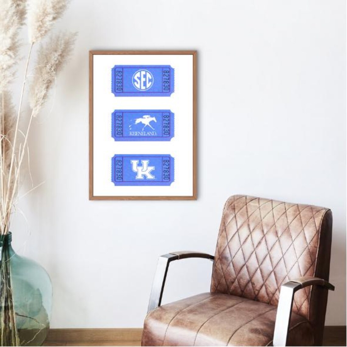 University of Kentucky Tickets Print - Etsy