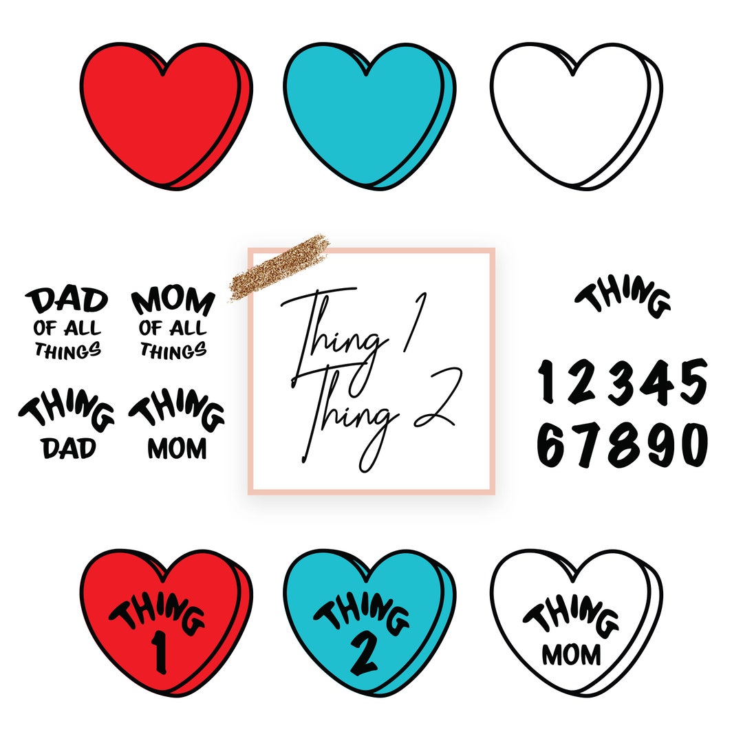 Thing 1 Thing 2 SVG Cut File, Thing Svg File for Cricut, Thing Mom Svg ...