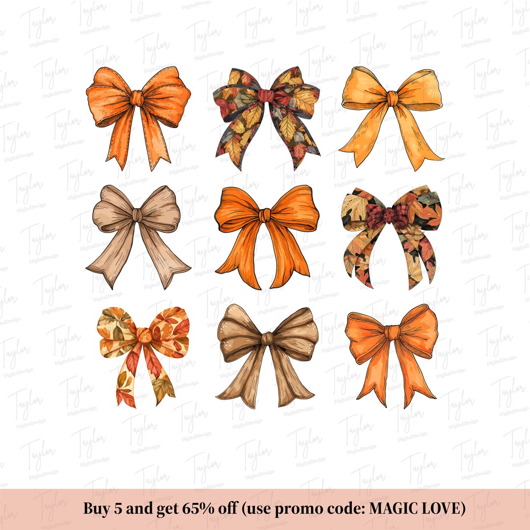 Retro Fall Pumpkin Bow Png Svg, Fall Coquette Bow PNG, Fall Shirt Png ...