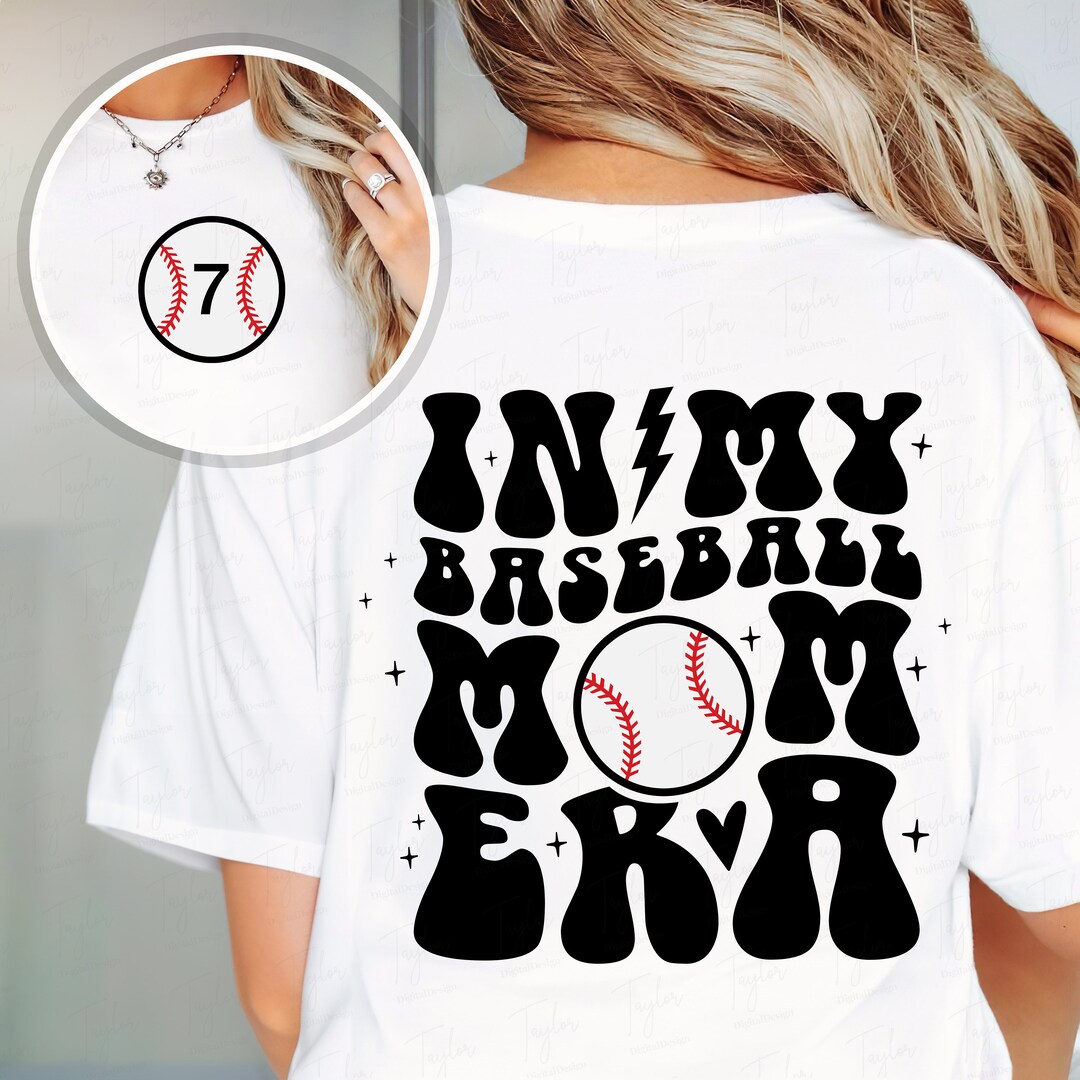 Custom Baseball Mom Svg, Baseball Svg Png, in My Baseball Mom Era Svg ...