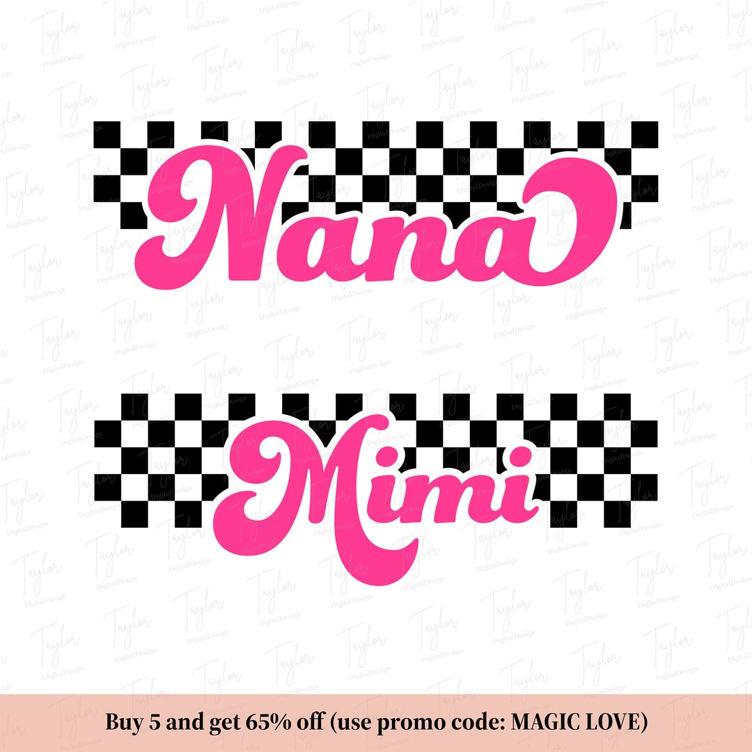Nana & Mimi PNG SVG, Nana Svg, Retro Mimi Svg, Gift for Mimi, Grandma ...
