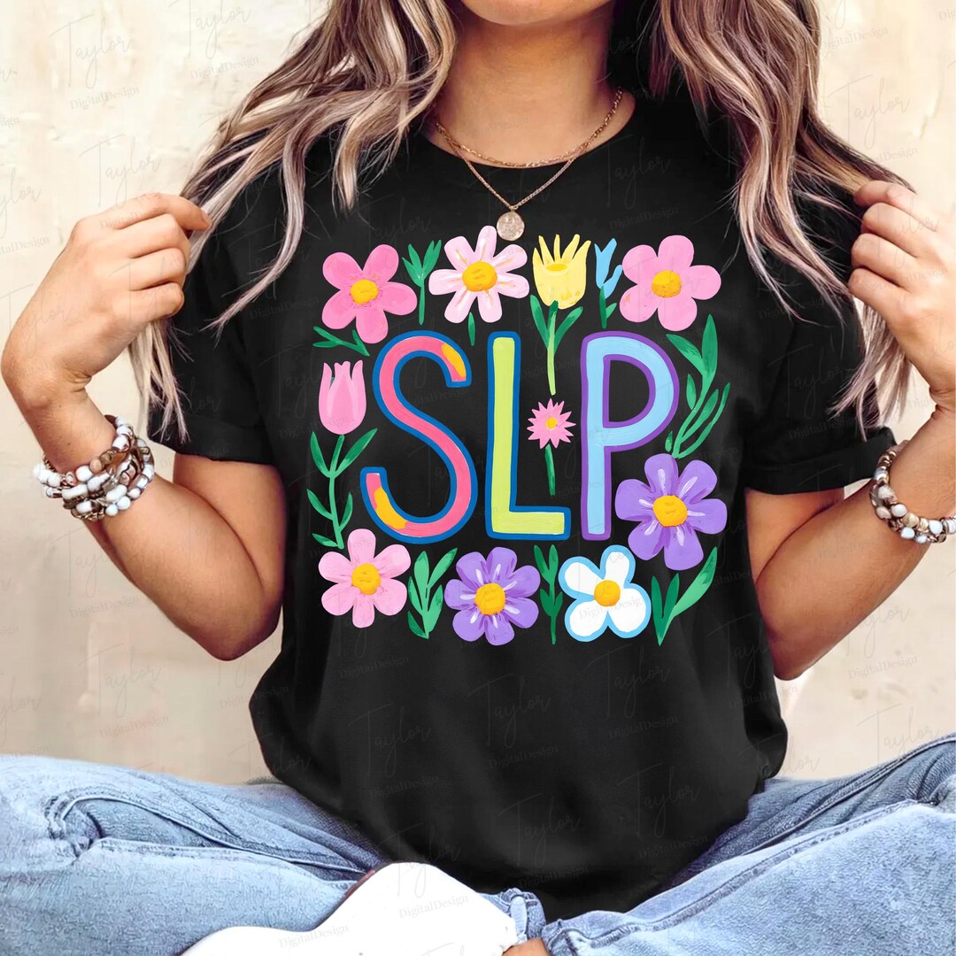 Floral Speech Therapy Png, SLP Design, Speech Pathology Png, Language ...