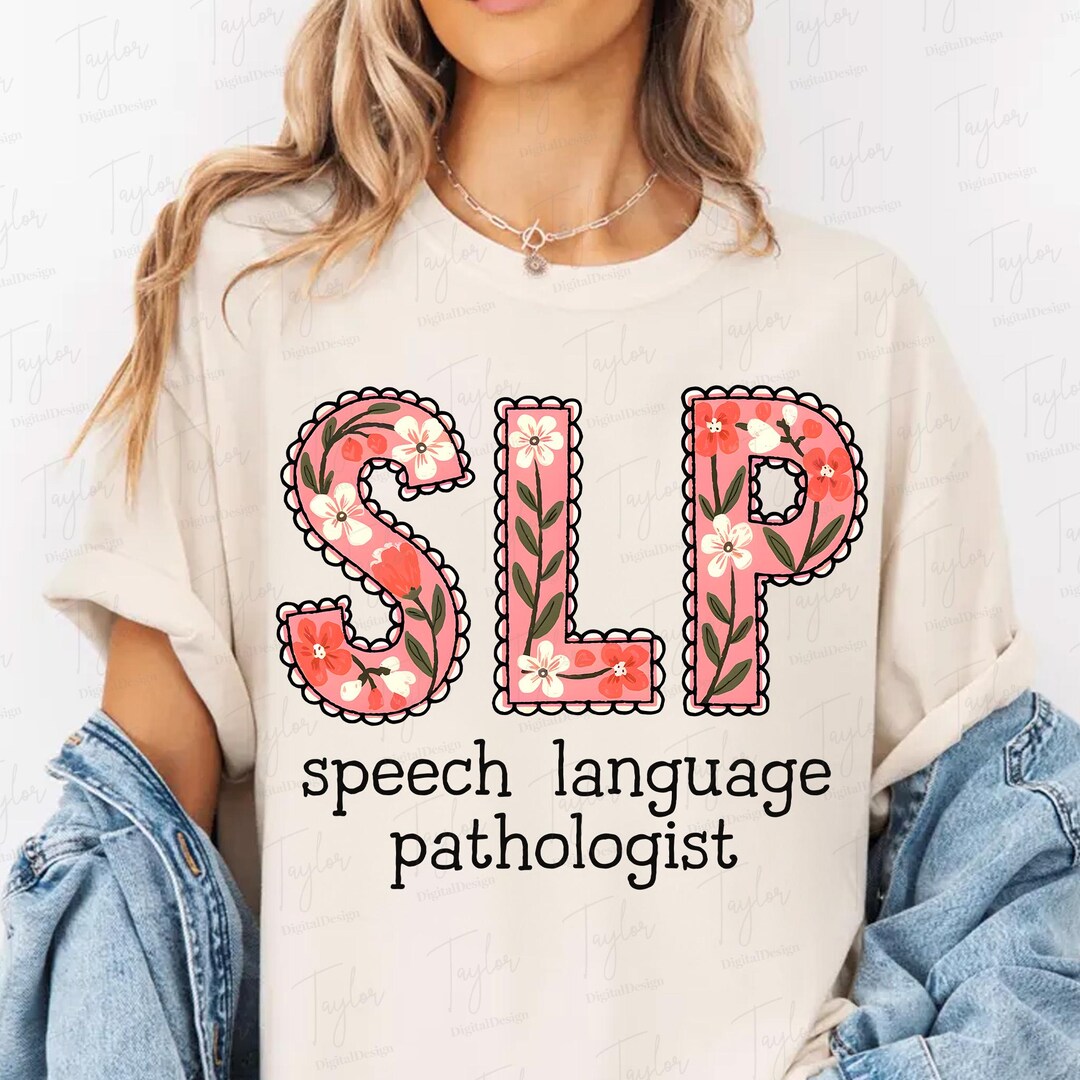 Floral Speech Therapy Png, SLP Design, Speech Pathology Png, Language ...