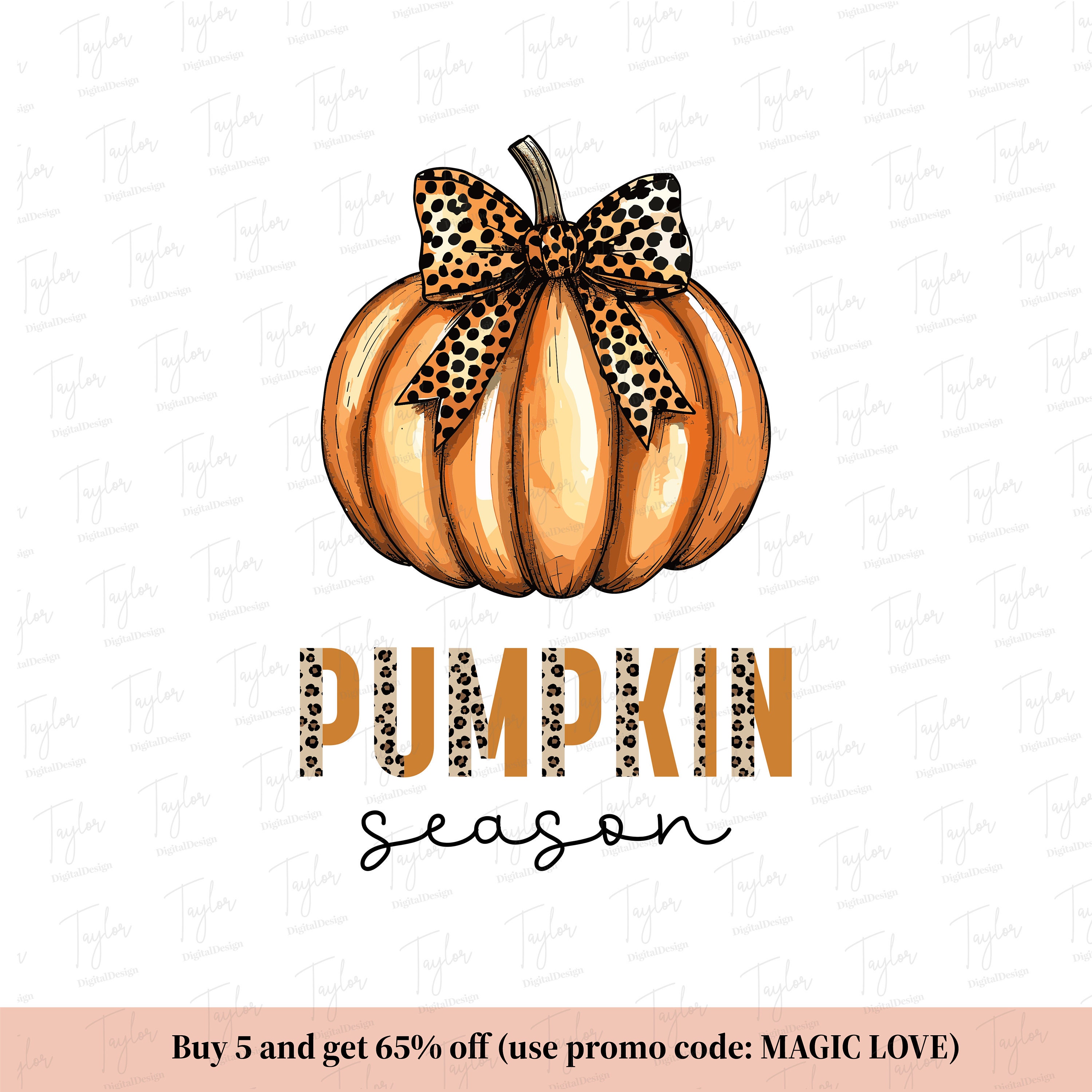 Leopard Pumpkin Season Png Svg, Aesthetic Png, Fall Coquette Bow Png ...