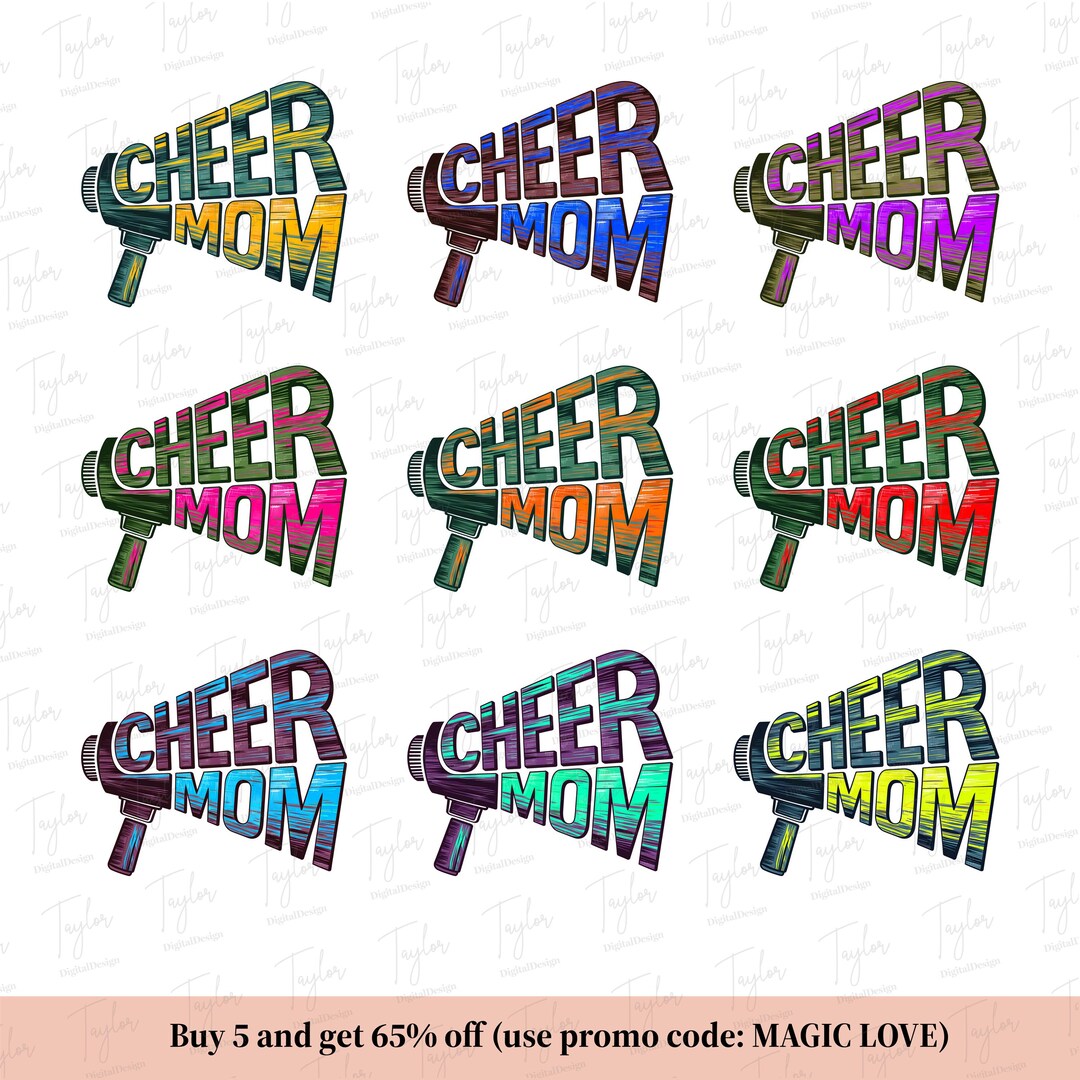 Cheer Mom Bundle Png Sublimation, Megaphone Mom Cheerleading PNG, Cheer ...