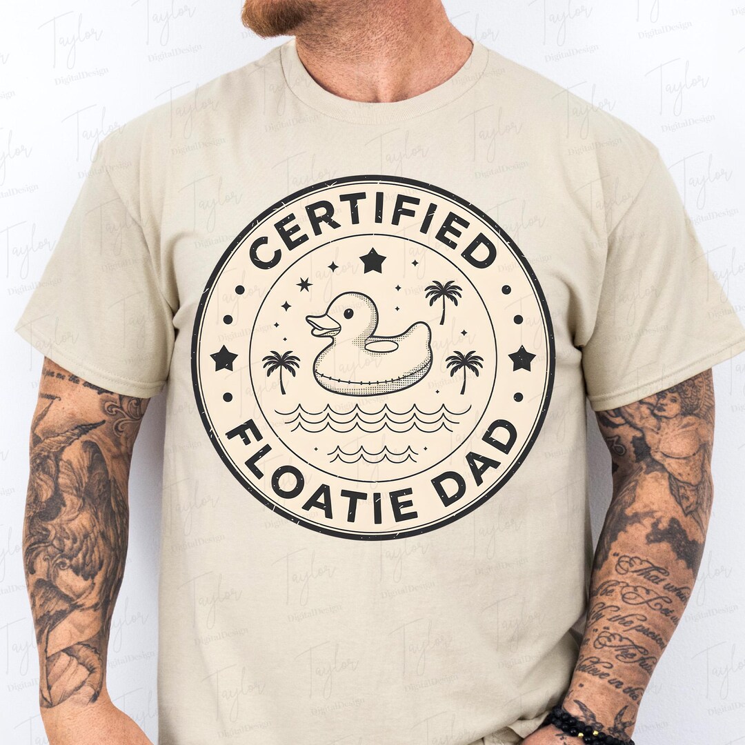 Certified Floatie Dad Png, Funny Summer Sublimation, Vintage Pool Float ...