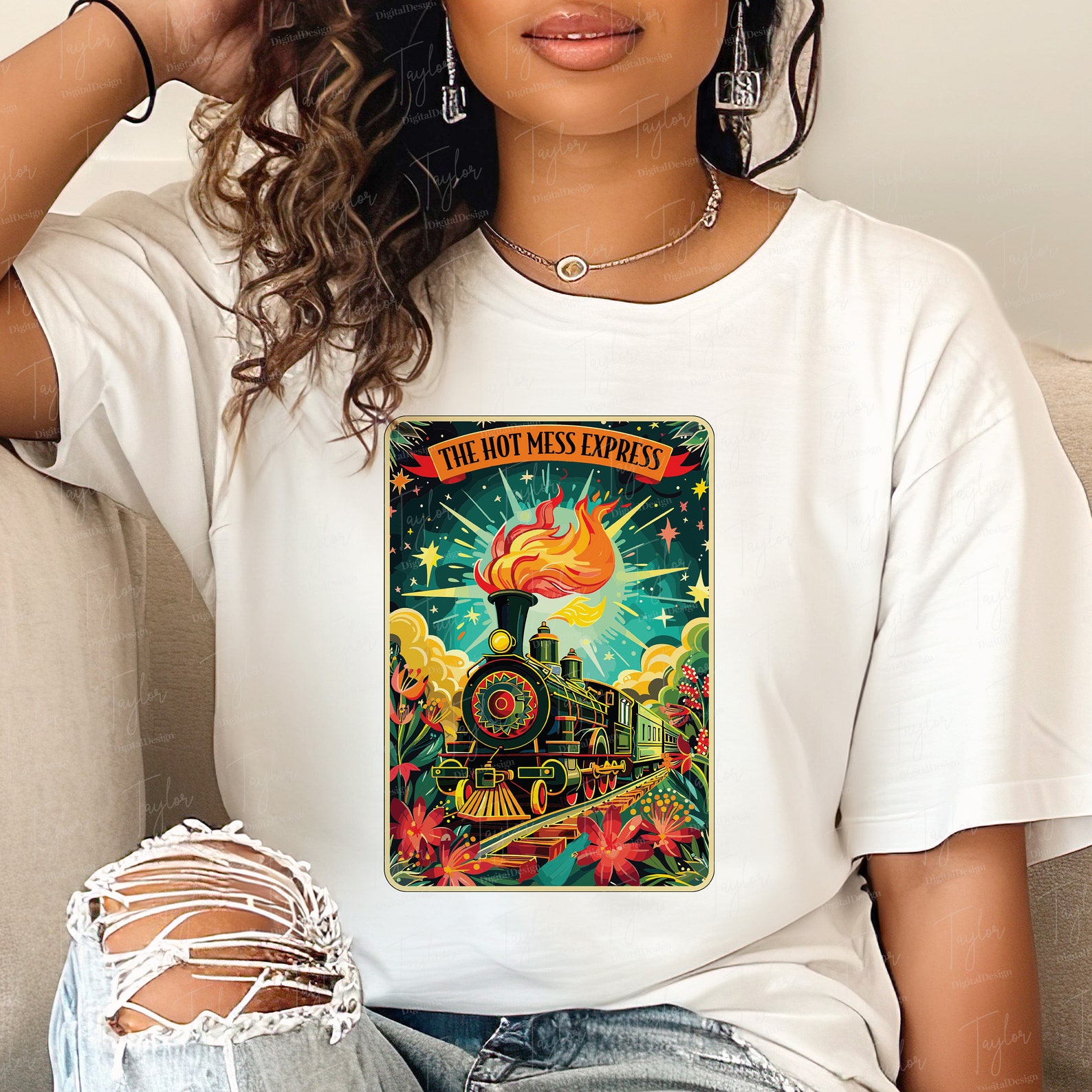 Hot Mess Express Tarot Card Png Svg, Funny Quote Mom Sublimation Design ...