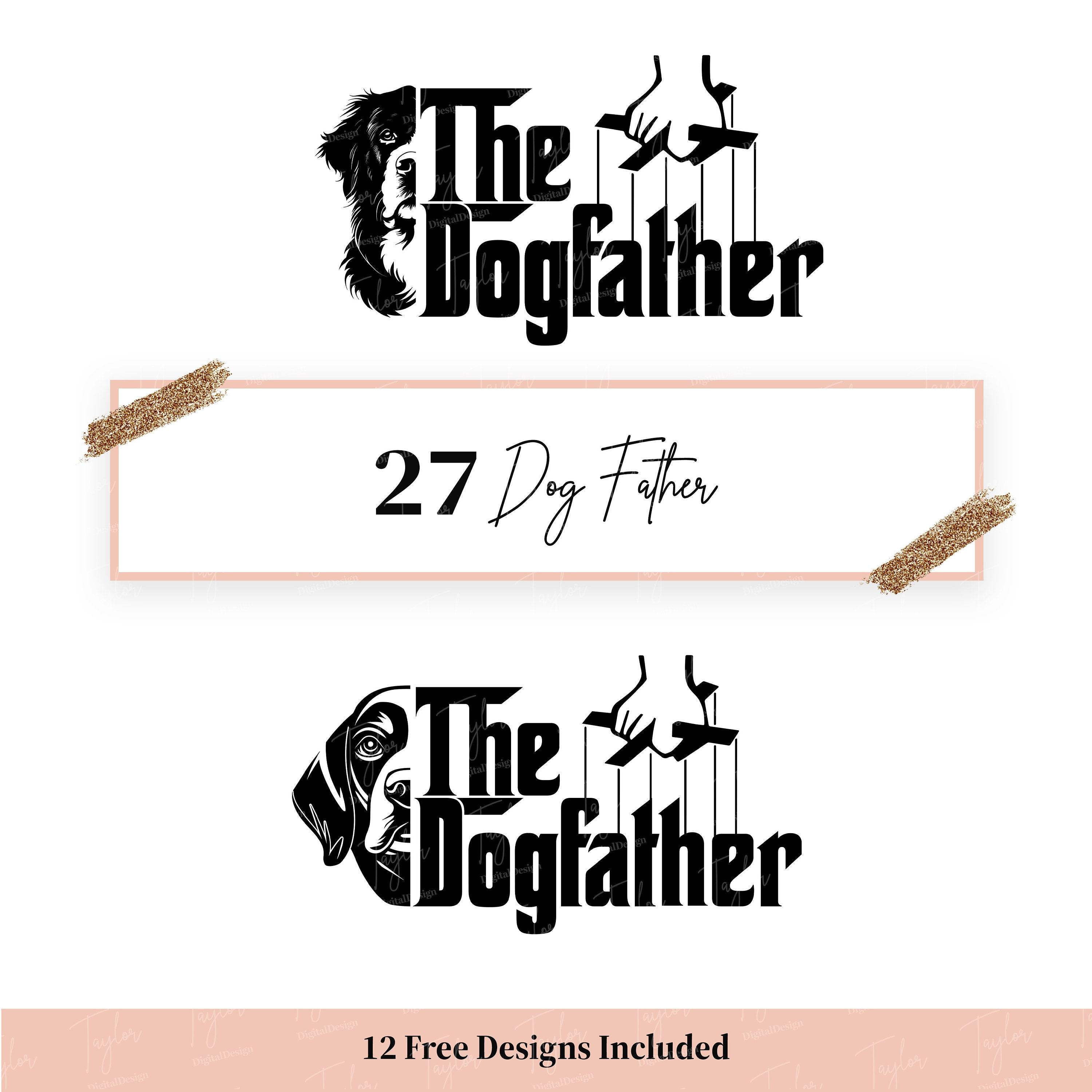 The Dogfather Svg, Dog Dad Svg, the Dog Father Svg, Dog Breed SVG, Dog ...